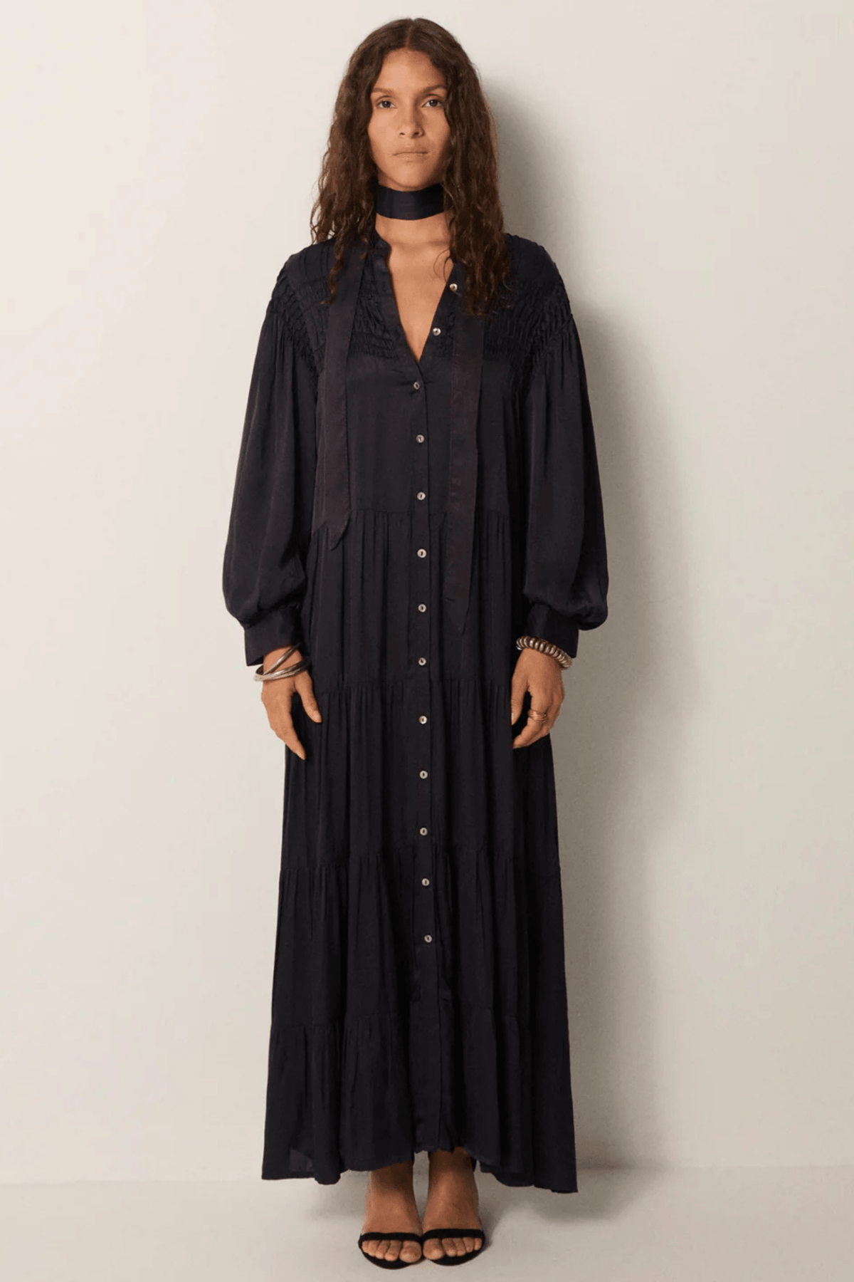 Maison Hotel Tender Is The Night Nisha Obsidian Blue Dress – Dotique