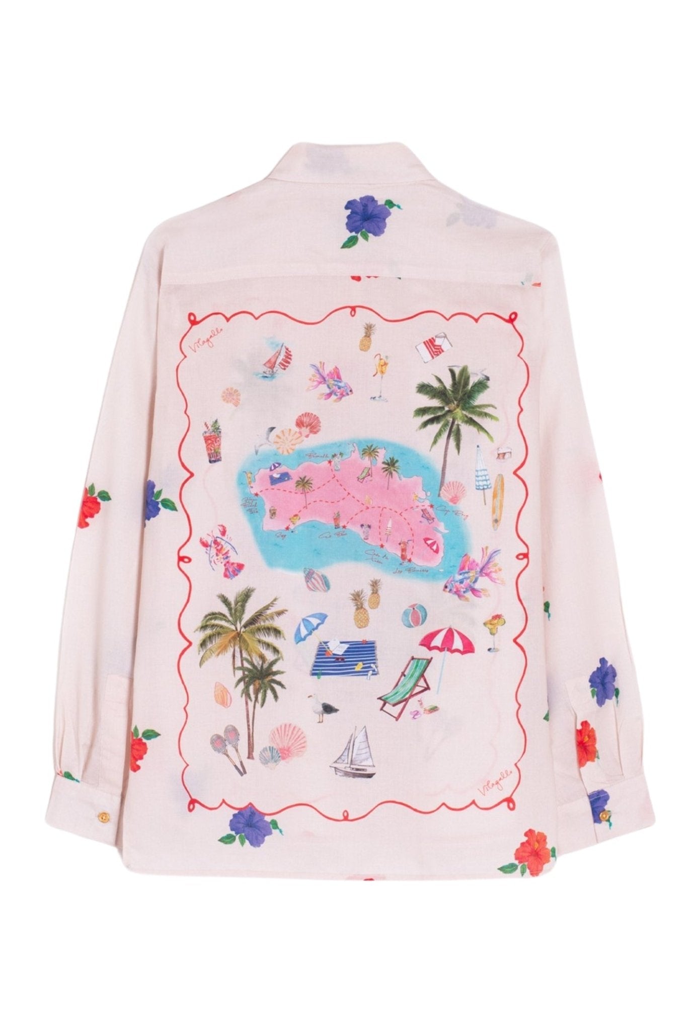 Vilagallo 31416 Shirt Isabella Menorca Print – Beach Elements & Menorc ...