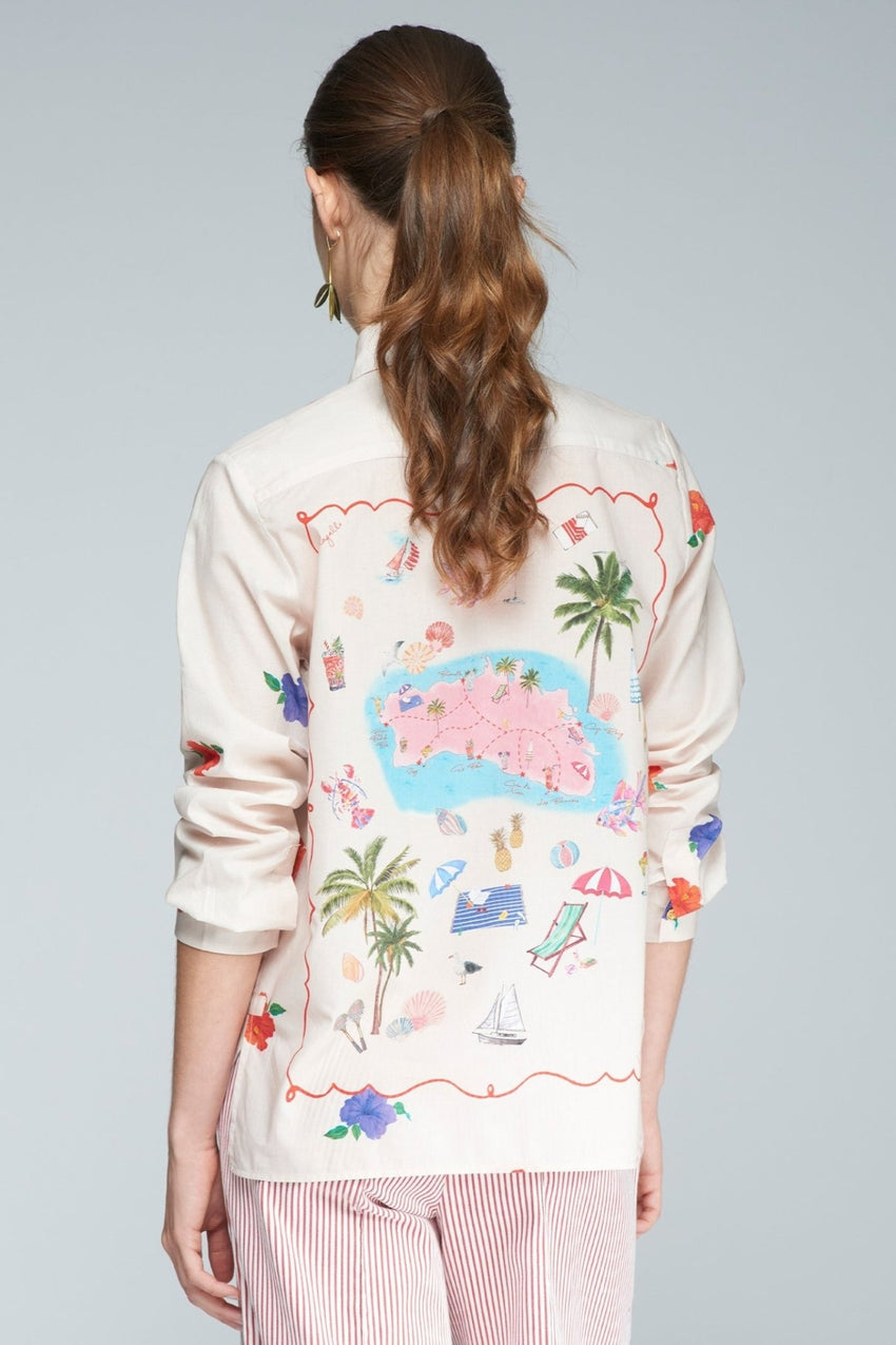 Vilagallo 31416 Shirt Isabella Menorca Print – Beach Elements & Menorc ...